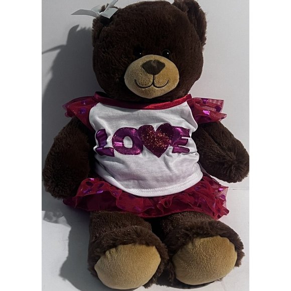 Build-A-Bear | Toys | Build A Bear Plush Brown Bear With Love Shirt ...